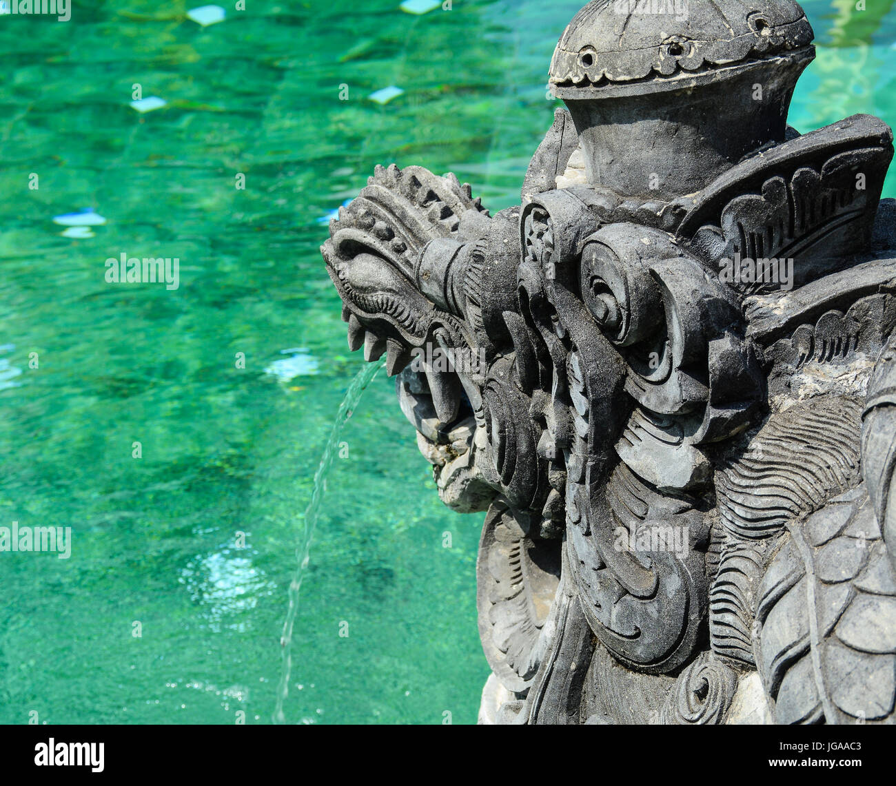 Statue for decorations at the swimming pool in Bali, Indonesia Stock ...