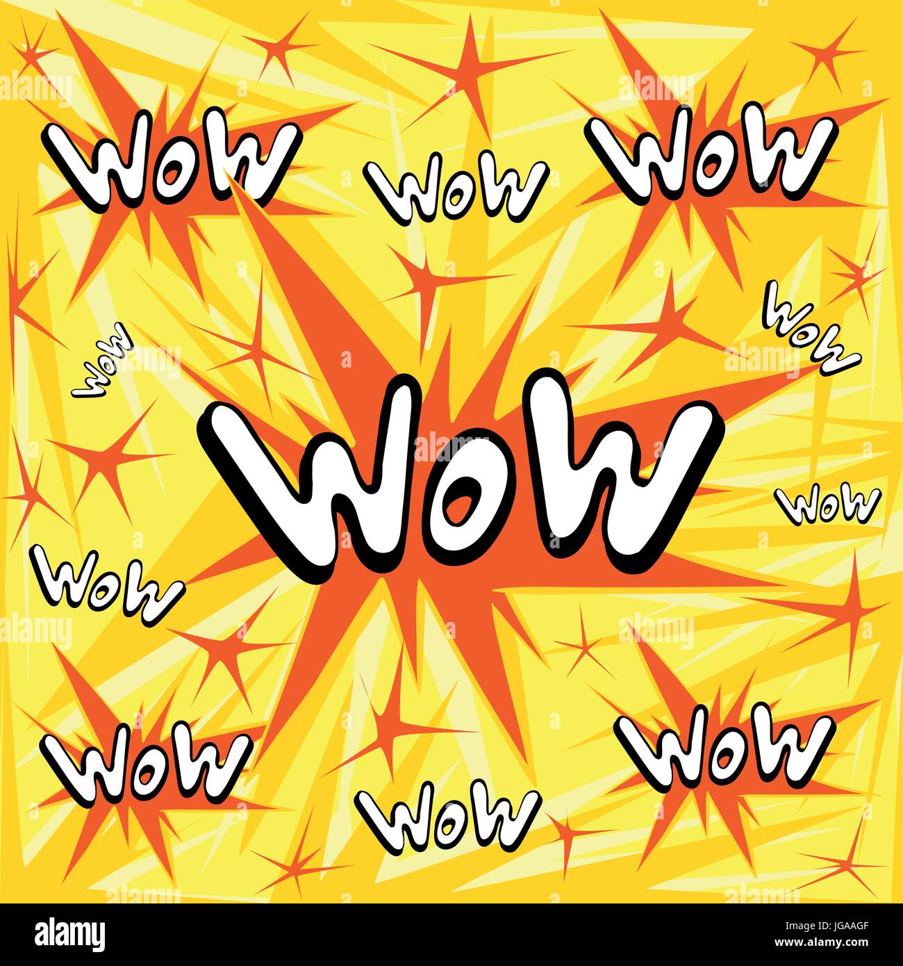 WOW comics sound effect with halftone pattern on yellow background Web ...