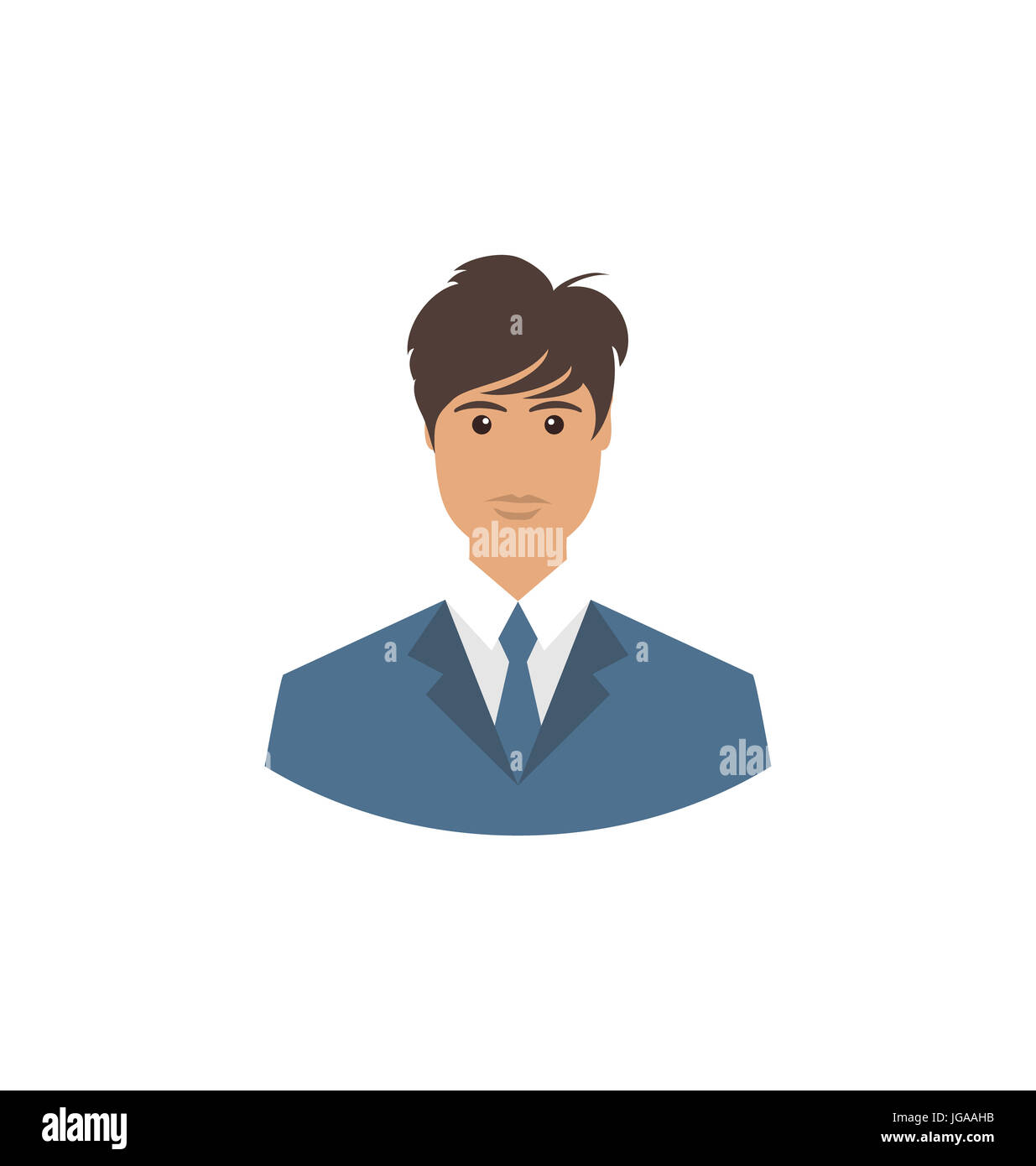 Front face portrait avatar office employee in business costume Stock ...