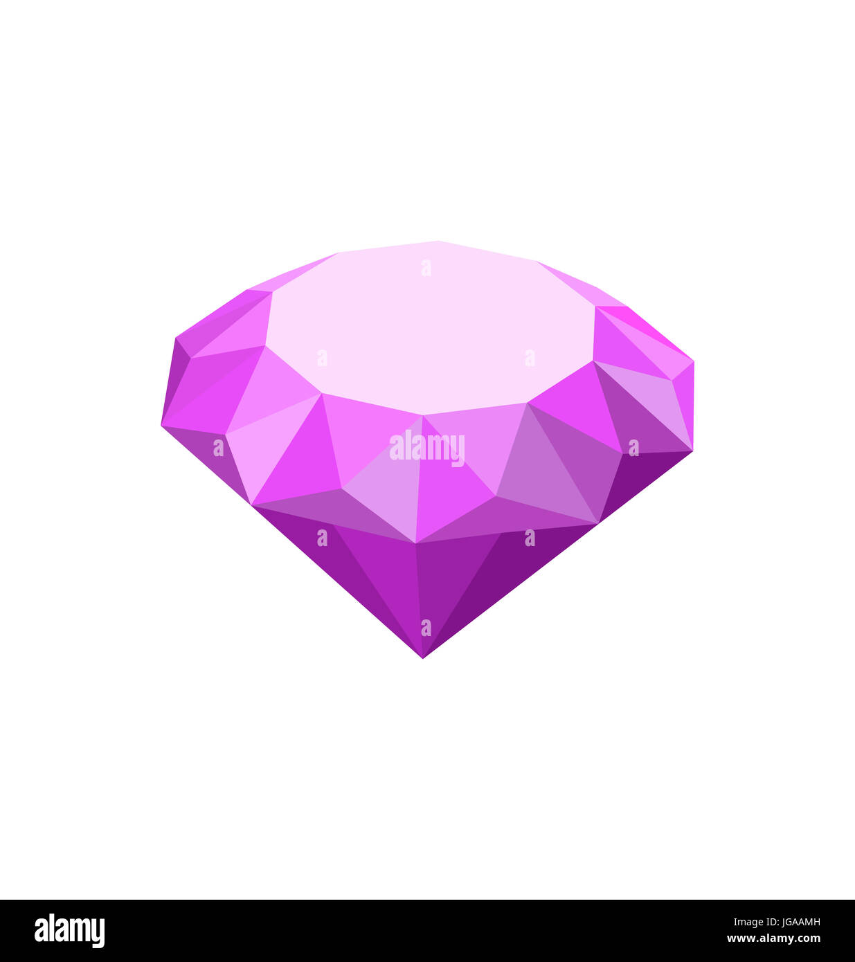 Illustration Purple Diamond Isolated on White Background Stock Photo ...