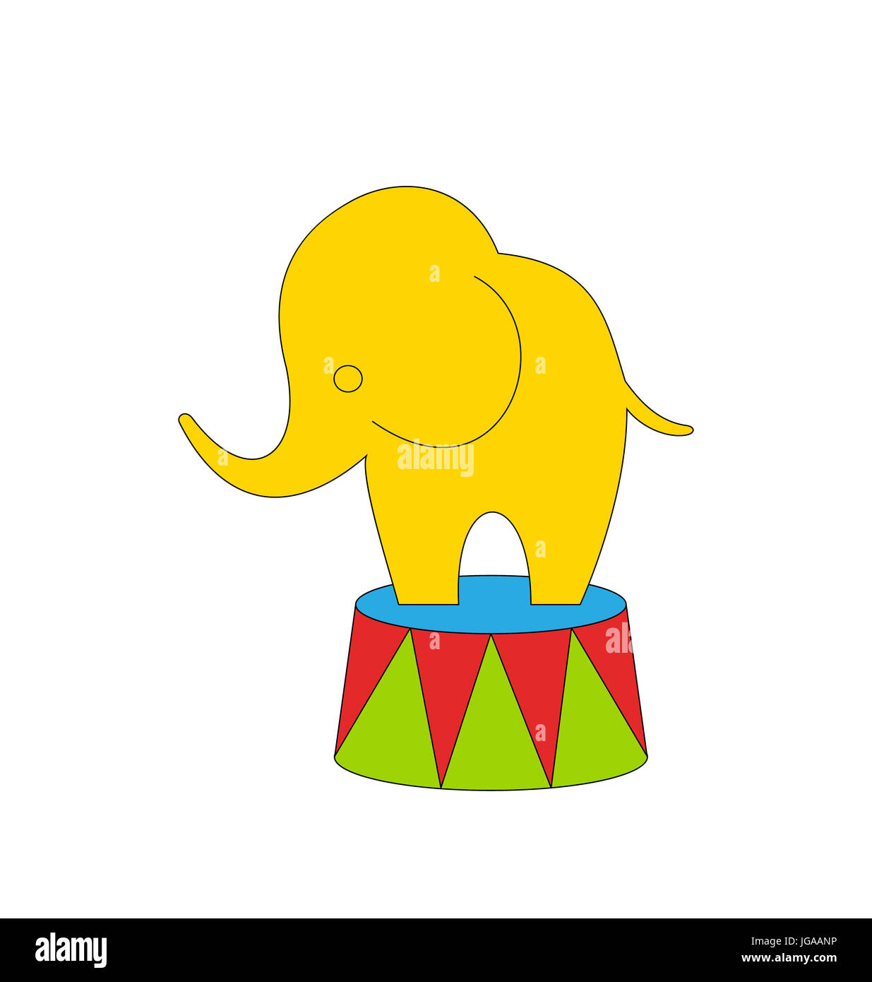 Cartoon circus elephant hi-res stock photography and images - Alamy