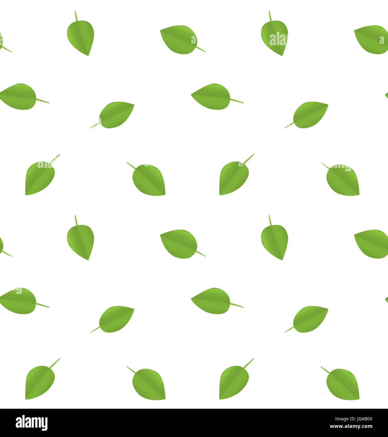 Illustration Seamless Ecology Pattern with Green Leaves Stock Photo - Alamy