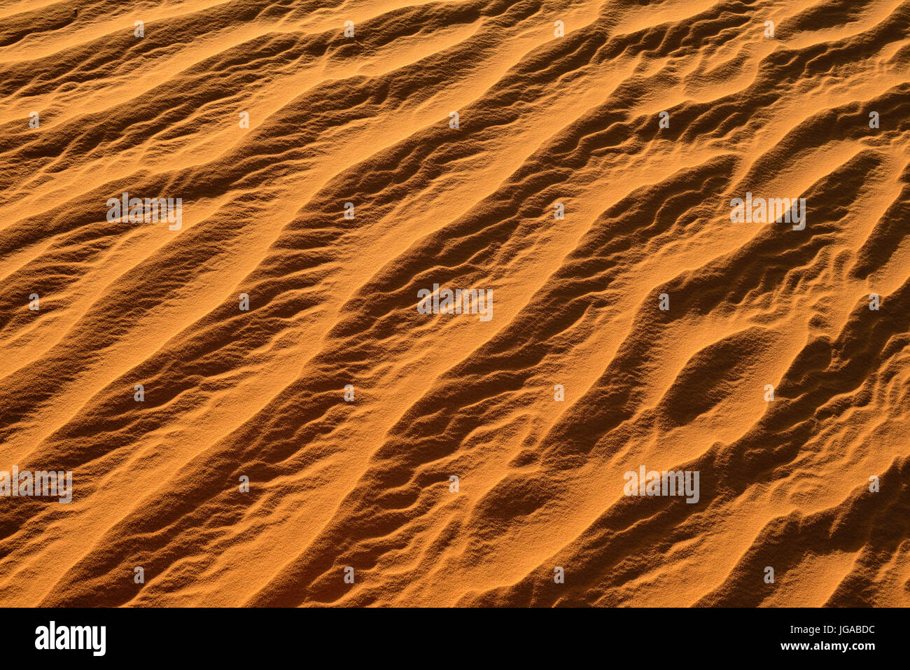 Sand ripples on sand dunes, Tassili n'Ajjer National Park, UNESCO World ...