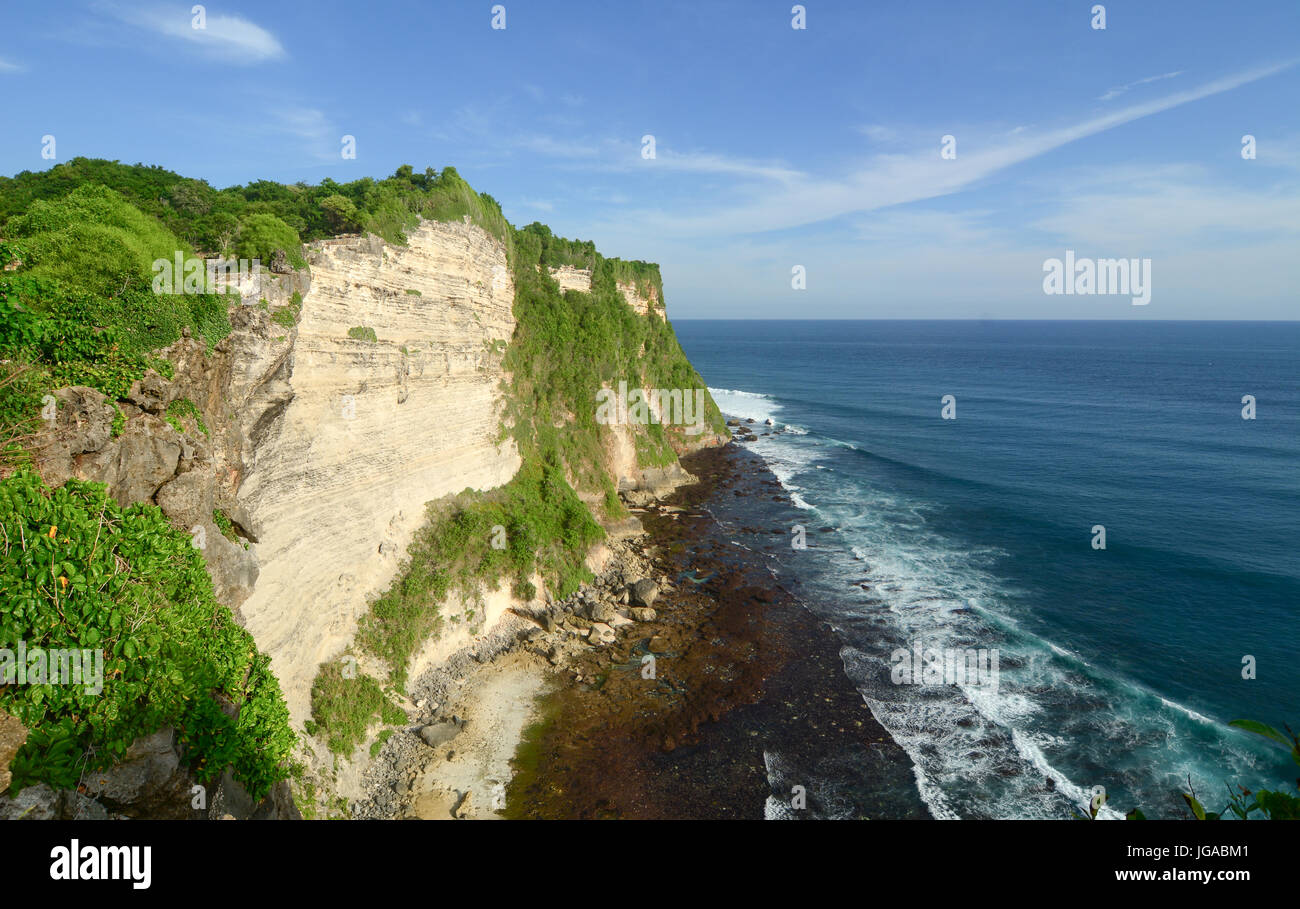 Landscape of the cliff in Bali, Indonesia. Bali is a popular tourist ...