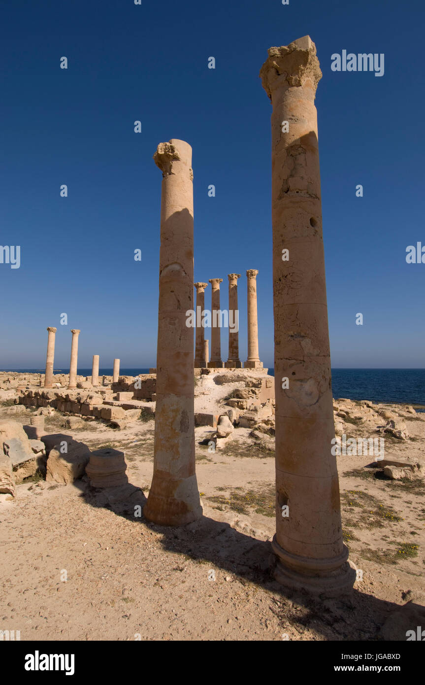 Sabratha Roman site, Tripolitania, Libya Stock Photo - Alamy