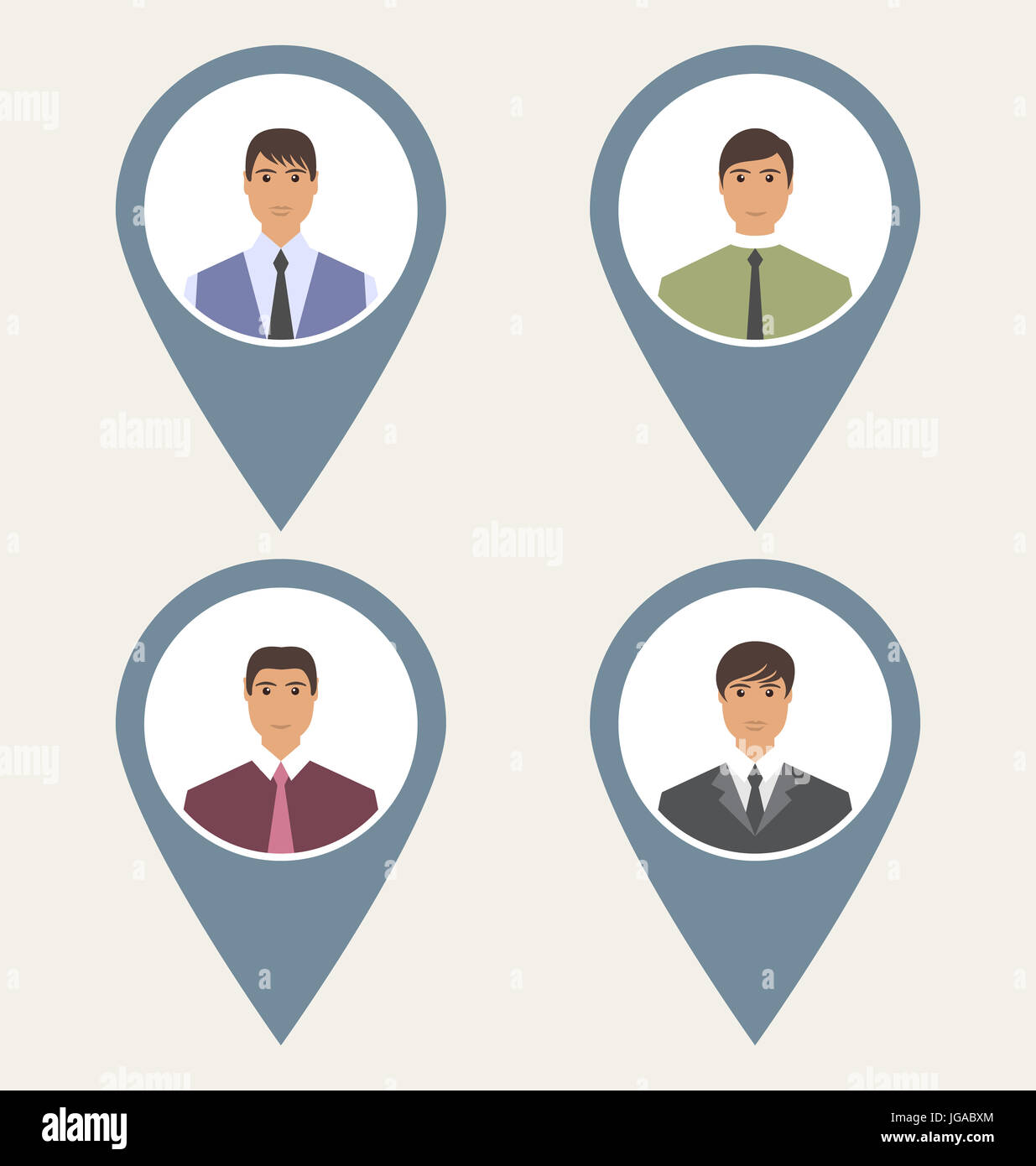 Tag set front label portrait users social network for webdesign Stock ...