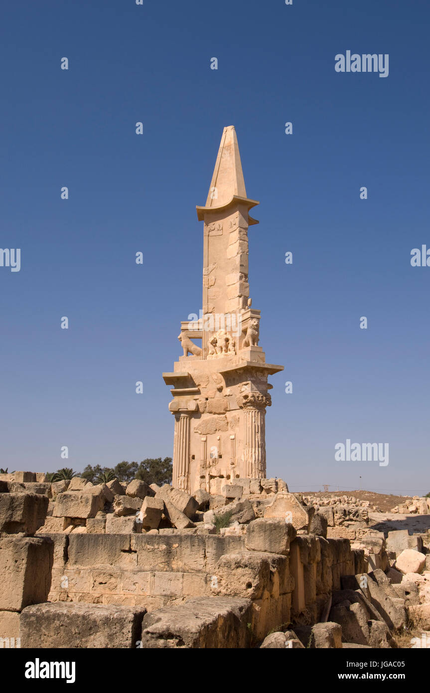 Sabratha Roman site, Tripolitania, Libya Stock Photo - Alamy