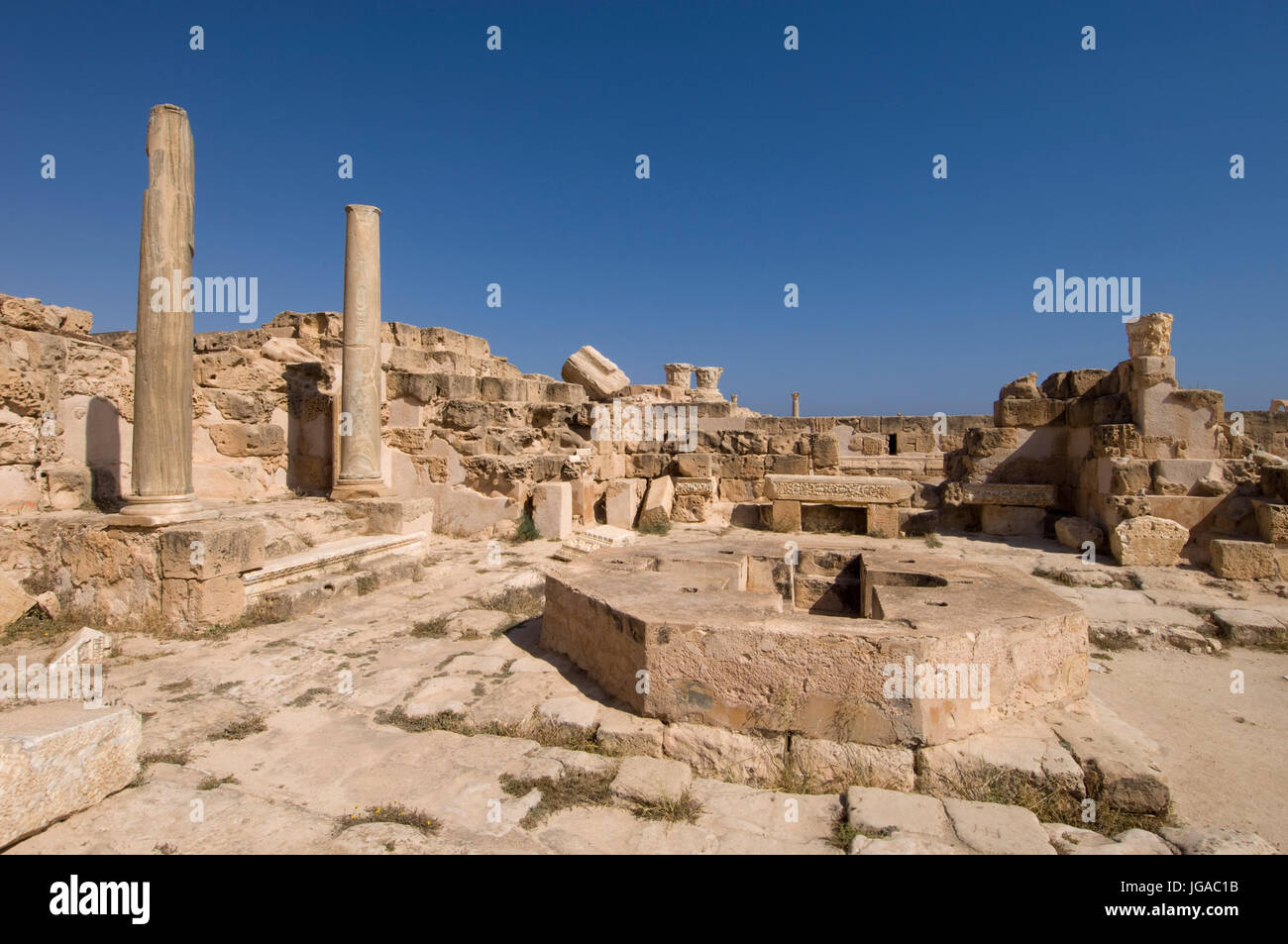 Sabratha Roman site, Tripolitania, Libya Stock Photo - Alamy