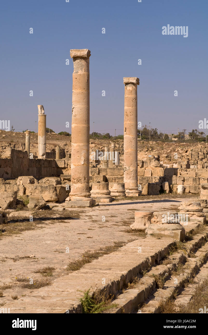 Sabratha Roman site, Tripolitania, Libya Stock Photo - Alamy