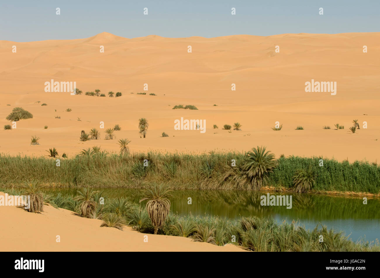 Mafu lake, Erg Awbari, Sahara desert, Fezzan, Libya Stock Photo - Alamy