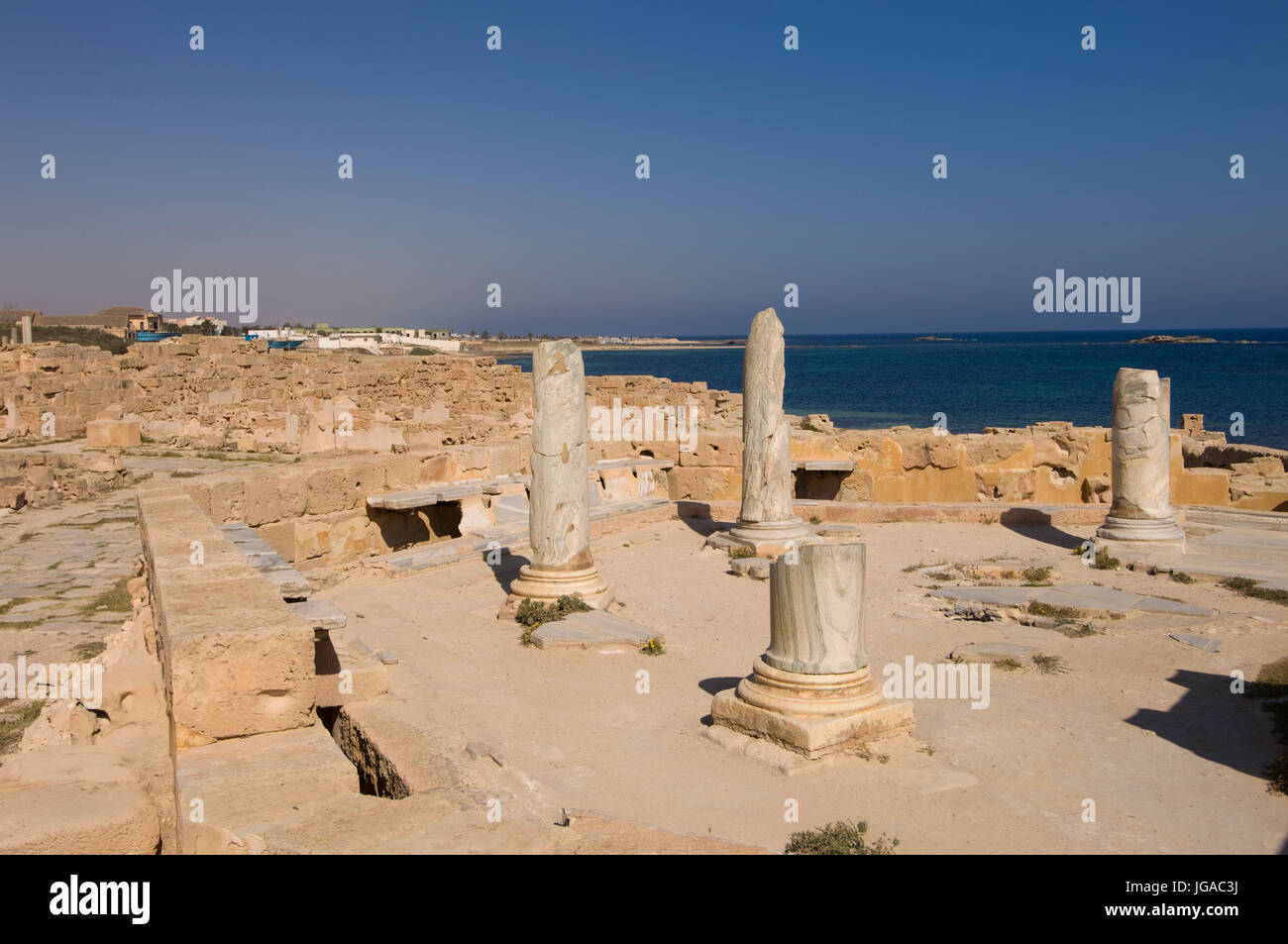 Sabratha Roman site, Tripolitania, Libya Stock Photo - Alamy