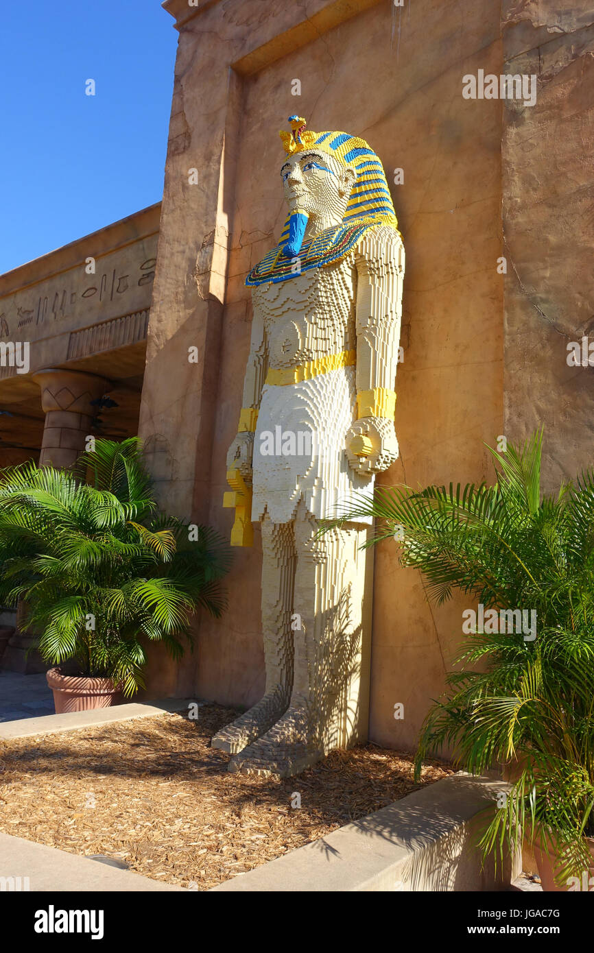 HOUSTON, USA - JANUARY 12, 2017:A big pharaoh statue recreating the ...