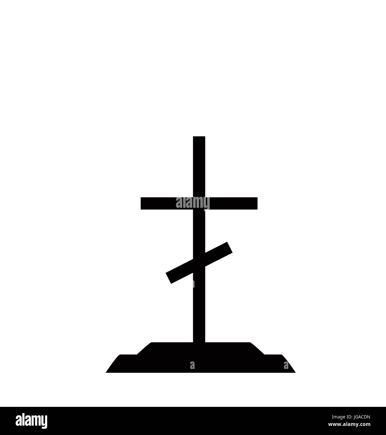 Christian grave icon cartoon illustration hi-res stock photography and ...