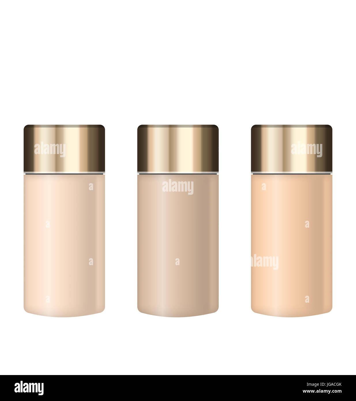 Illustration Collection Realistic Tubes of Foundations with Different ...