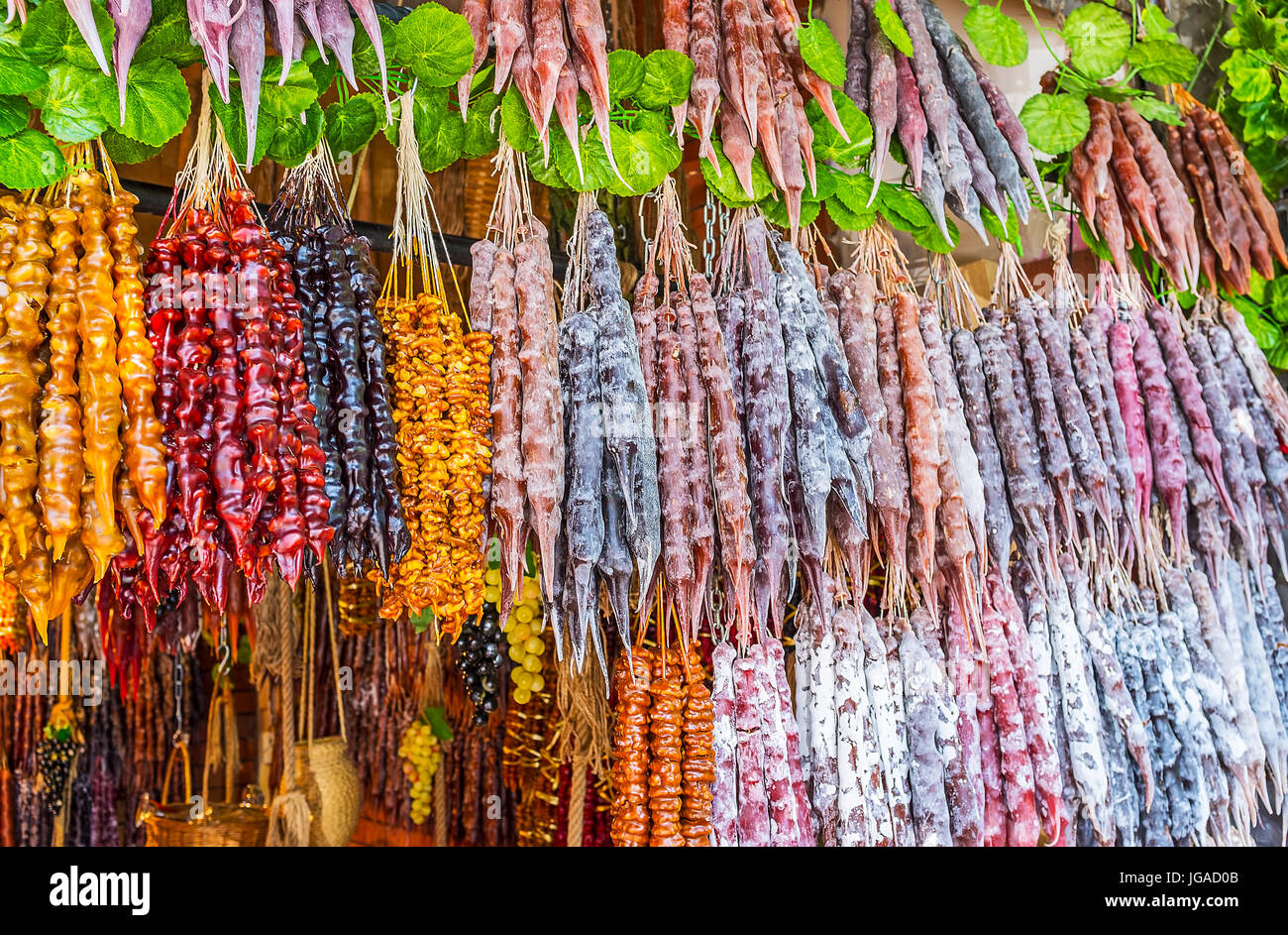 Churchkhela is one of the best Georgian products, the sausage shaped ...
