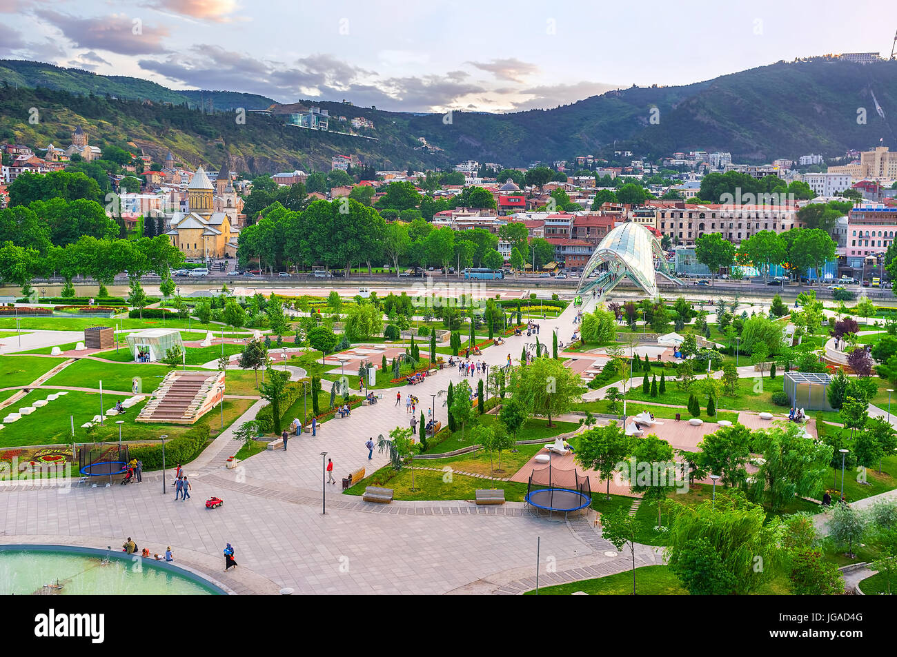 TBILISI, GEORGIA - JUNE 2, 2016: The Rike park is the central ...