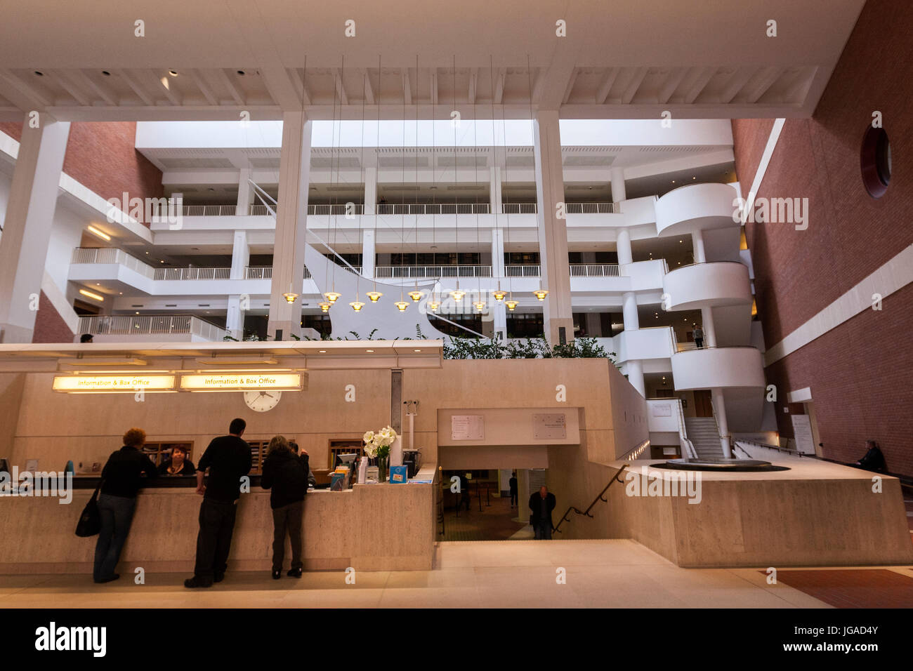 Visitor information desk at The British Library, national library of ...