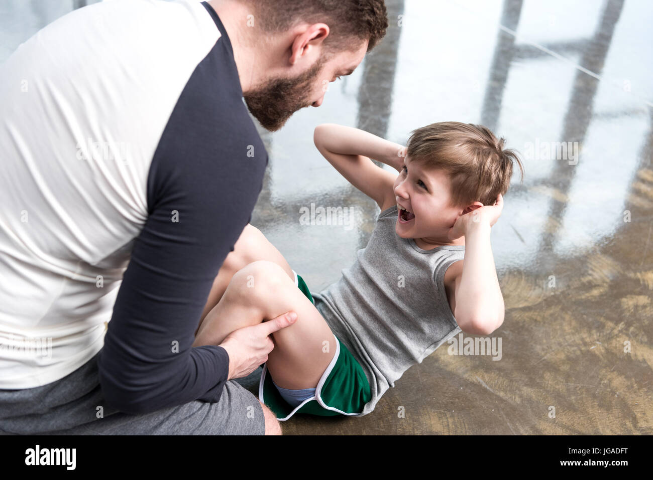 Boy Sit Ups High Resolution Stock Photography and Images - Alamy