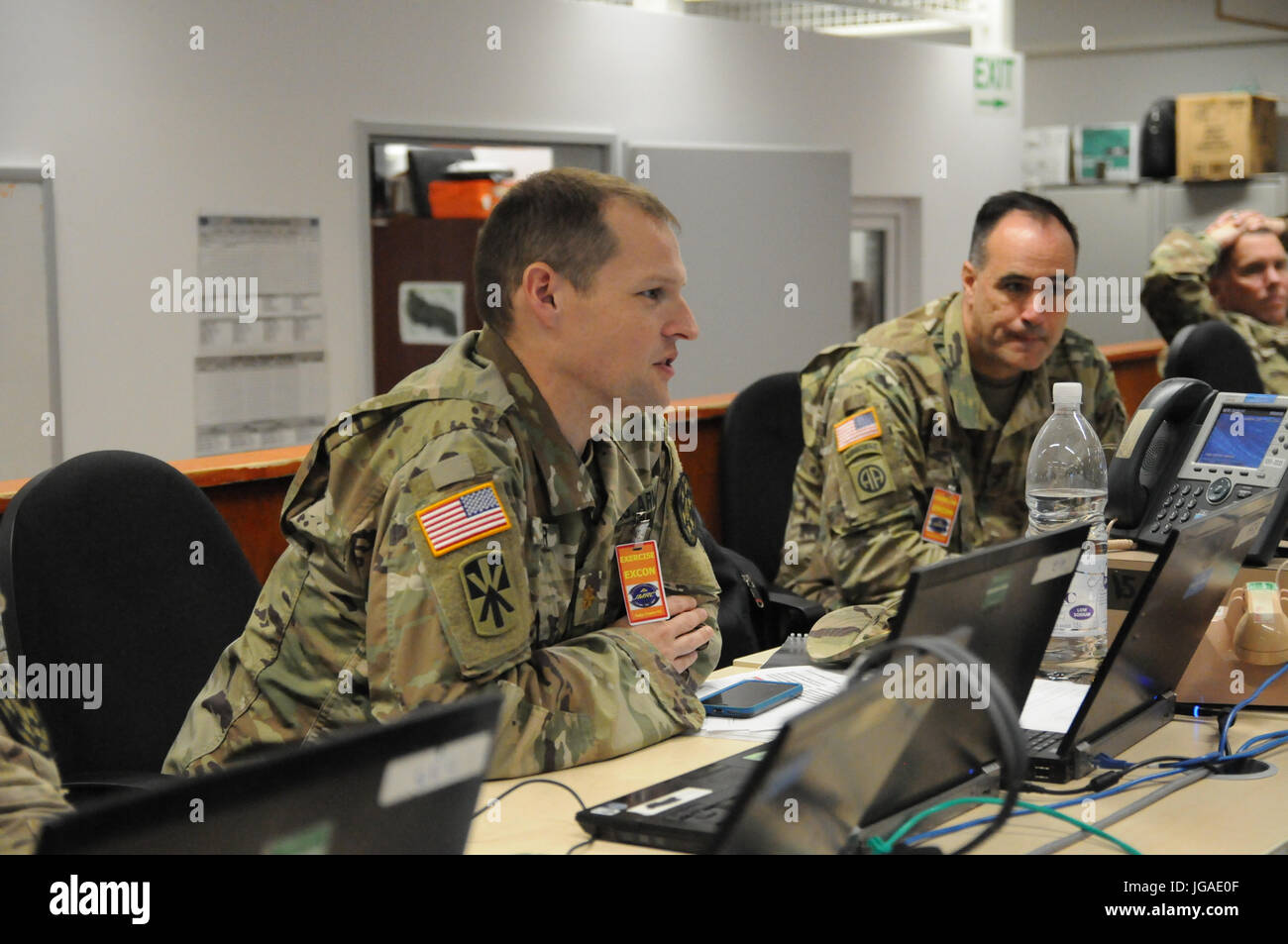 Maj. Leslie Palmer, left, is in the role of deputy commander to Col ...