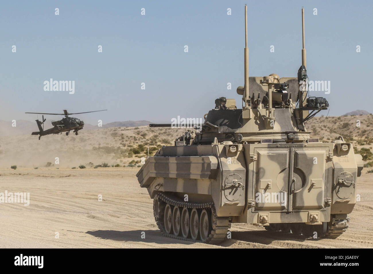 FORT IRWIN, Calif. – An OPFOR Surrogate Vehicle from Coldsteel Troop ...