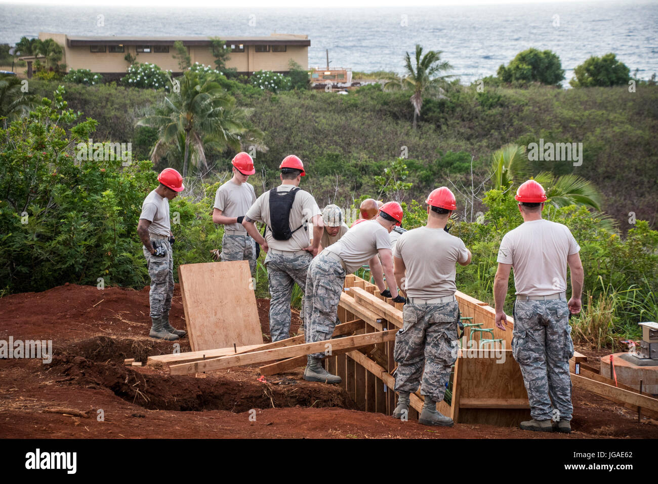 Members from the 200th RED HORSE Squadron (RHS) execute an Individual ...
