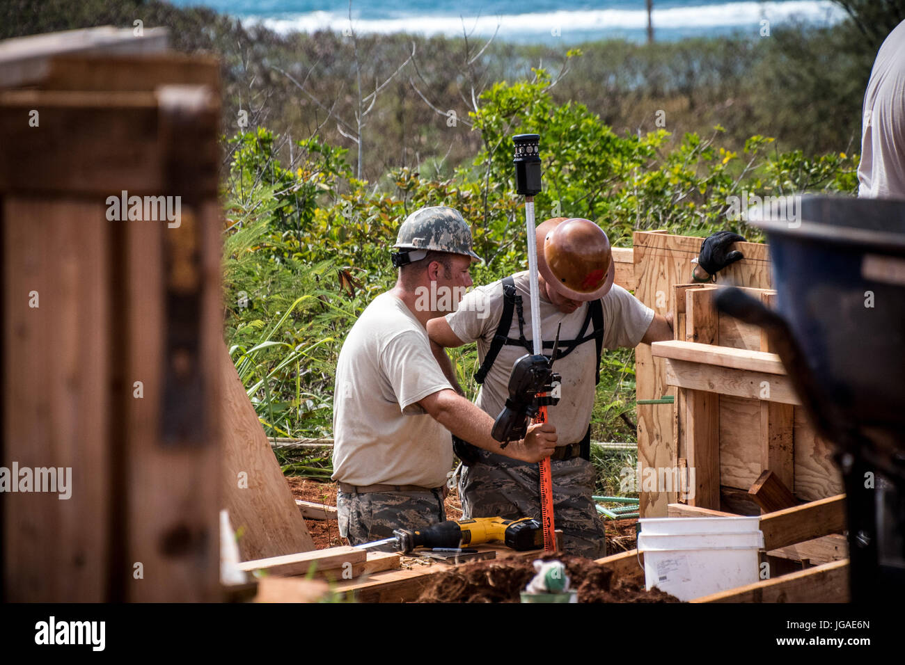 Senior Master Sgt. Thomas Barron (left) and Technical Sgt. John Walker ...