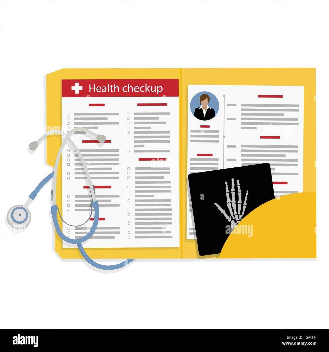 Vector illustration realistic health checkup healthcare concept. Health ...
