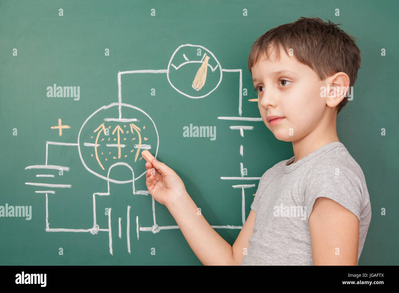 The young electronic engineer studying electronics bases Stock Photo ...