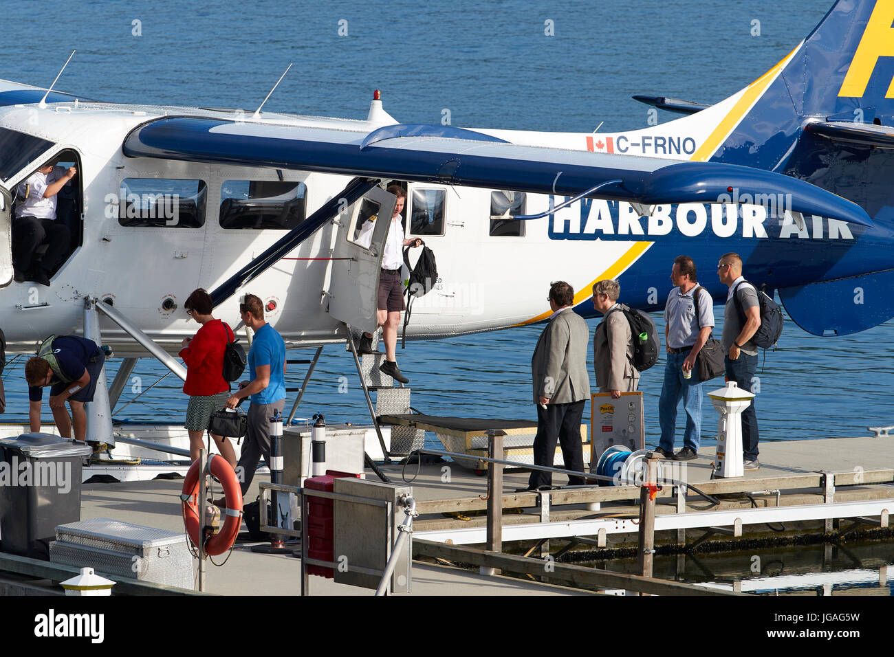 Passengers Preparing To Board A Harbour Air Seaplanes Turbo Otter ...