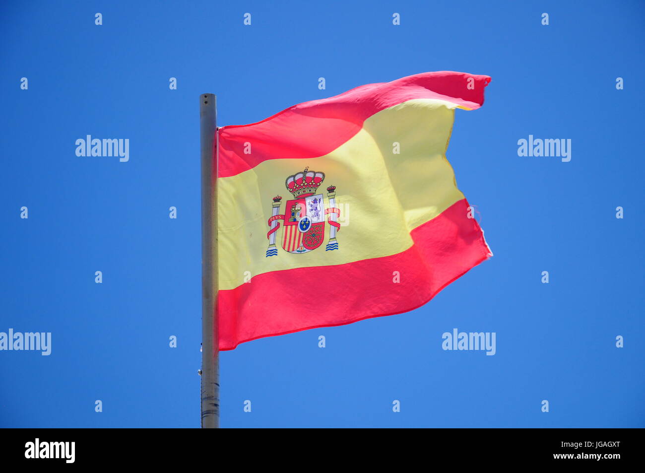 Spanish flag, mast Stock Photo - Alamy