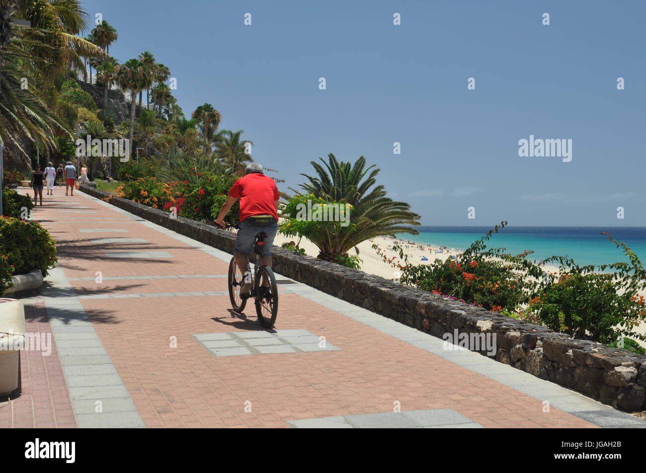 Promenade in Morro Jable, Fuerteventura, Atlantic Stock Photo - Alamy