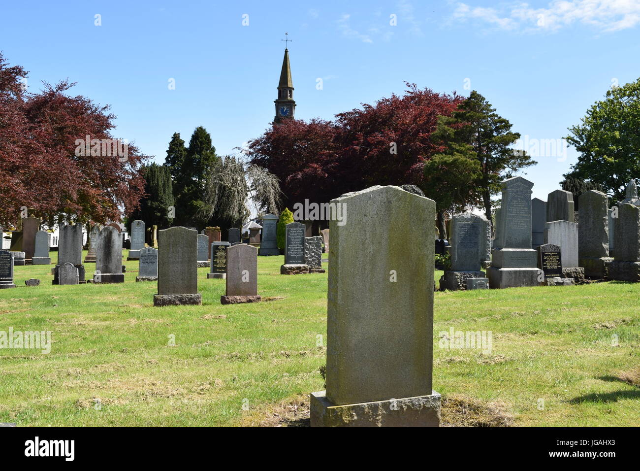 View across a cemetery Stock Photo - Alamy