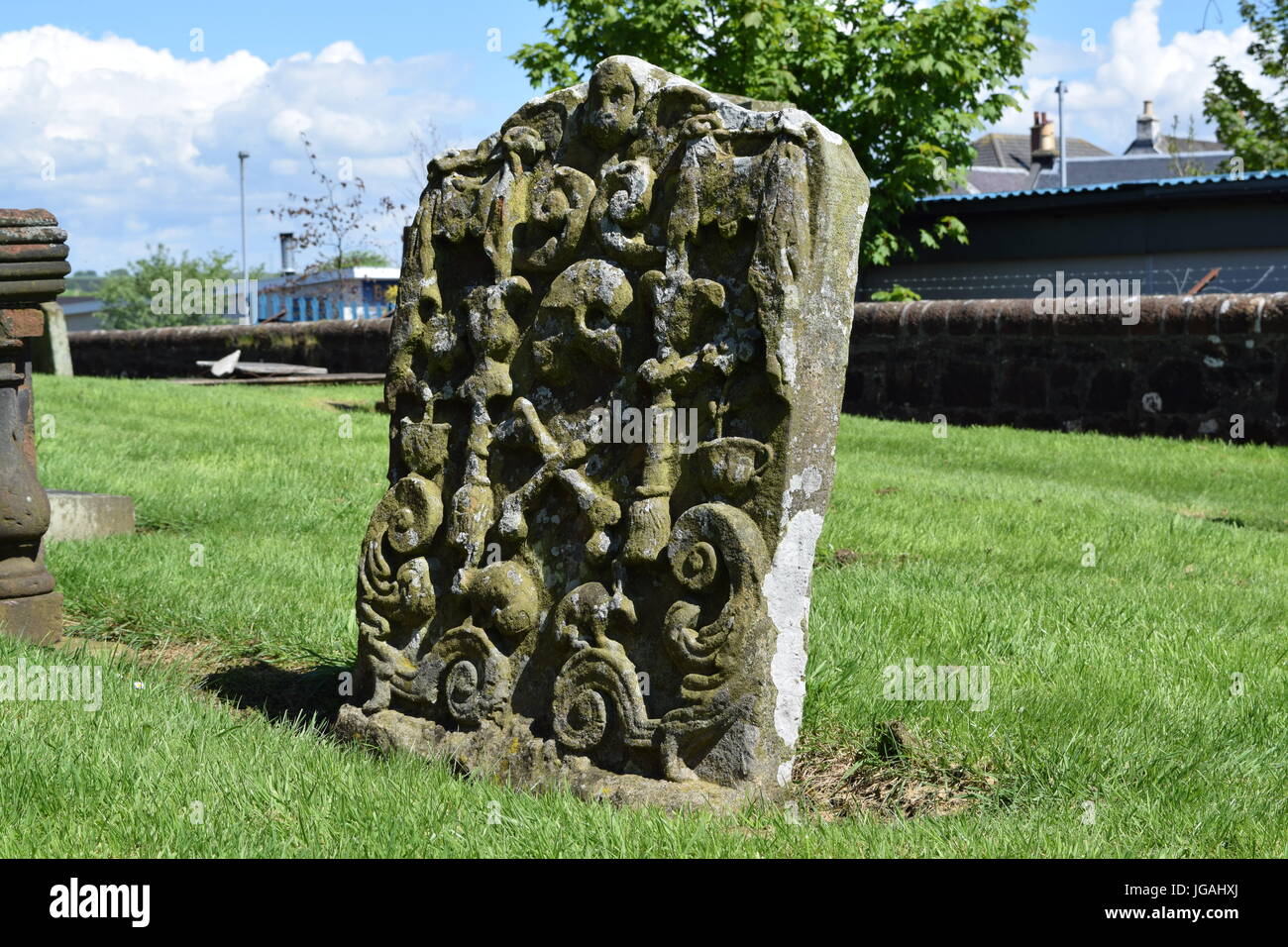 Ancient grave marker Stock Photo - Alamy
