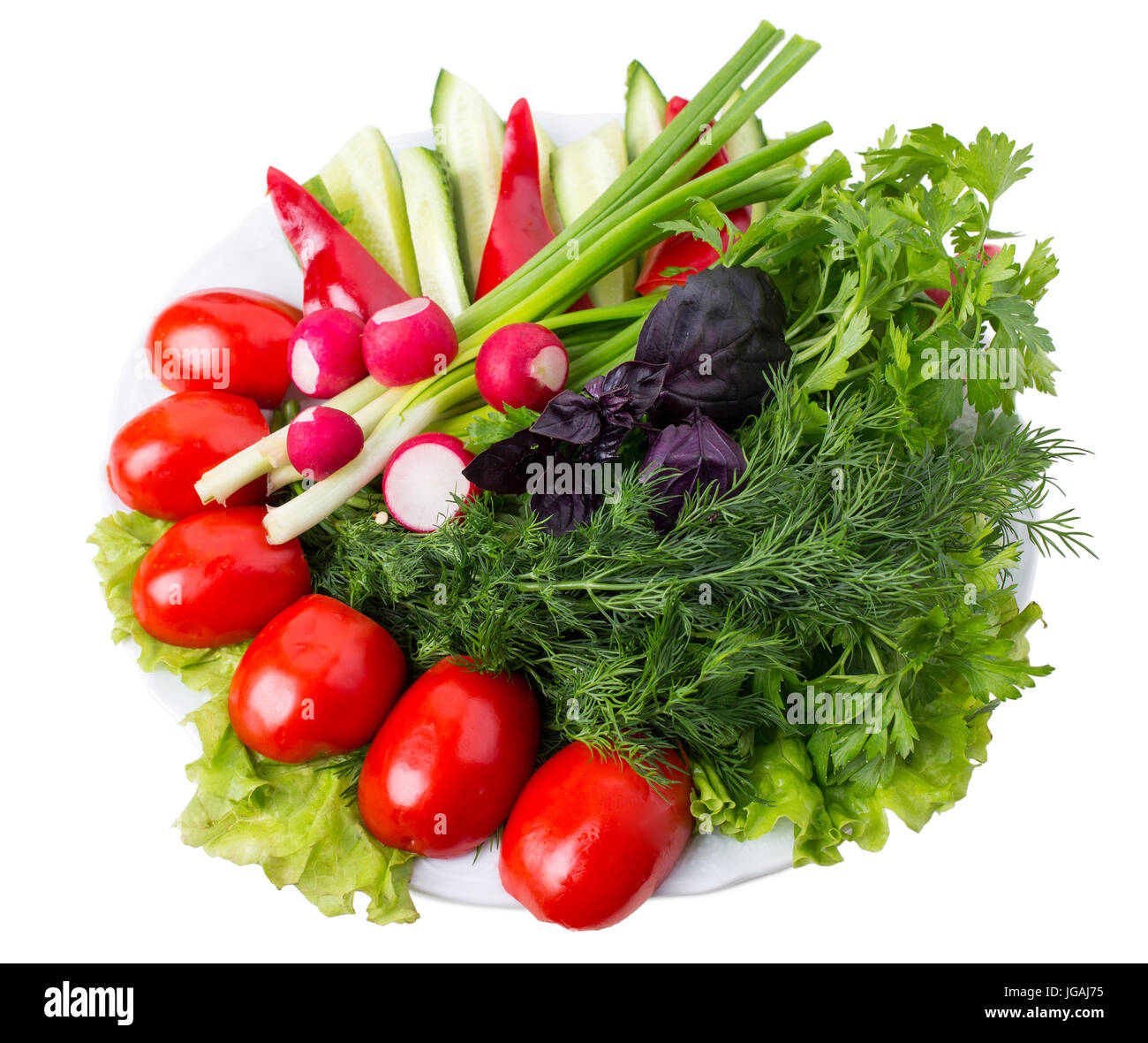 Mixed fresh vegetables. Isolated on a white background Stock Photo - Alamy