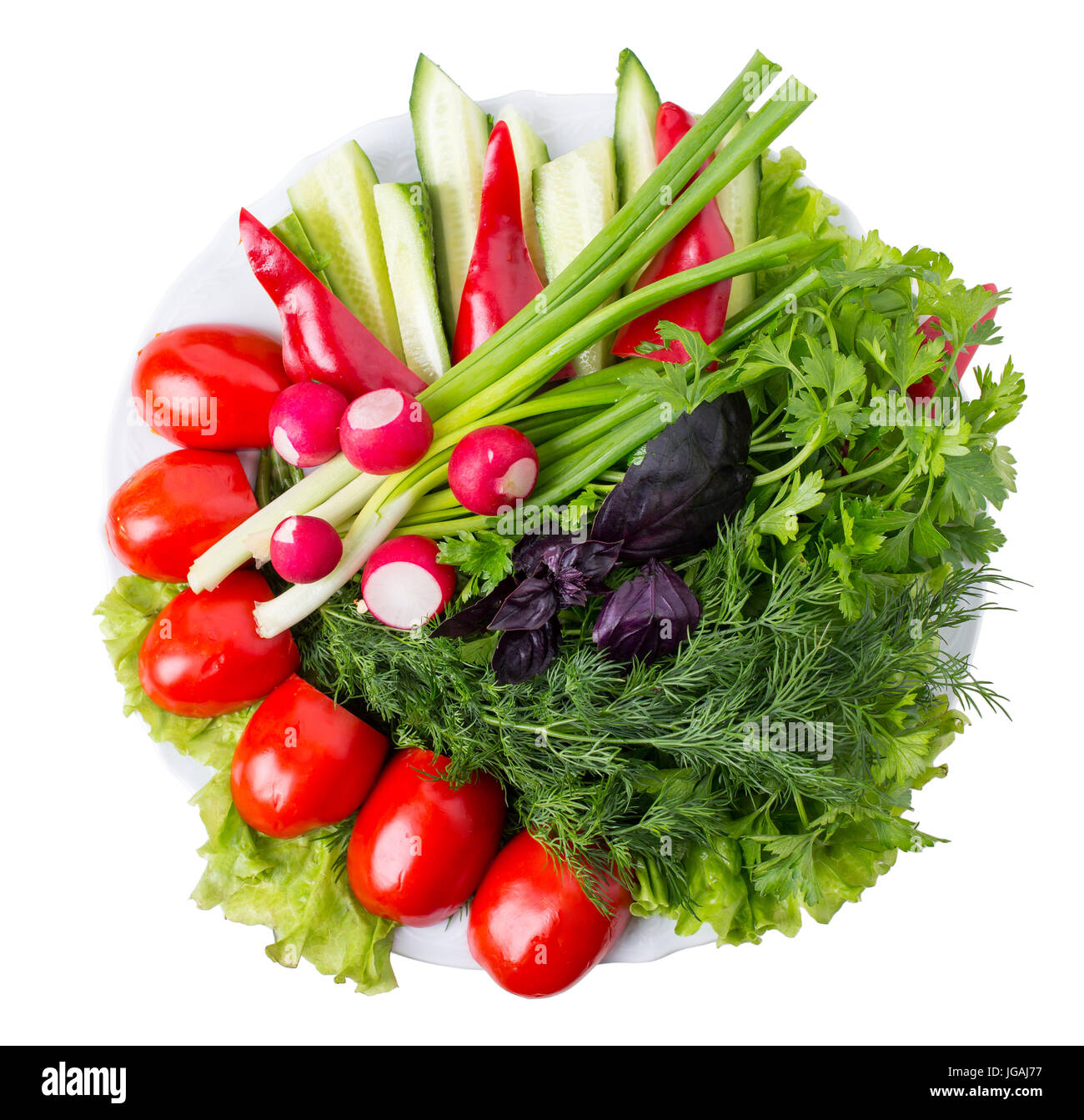 Mixed fresh vegetables. Isolated on a white background Stock Photo - Alamy