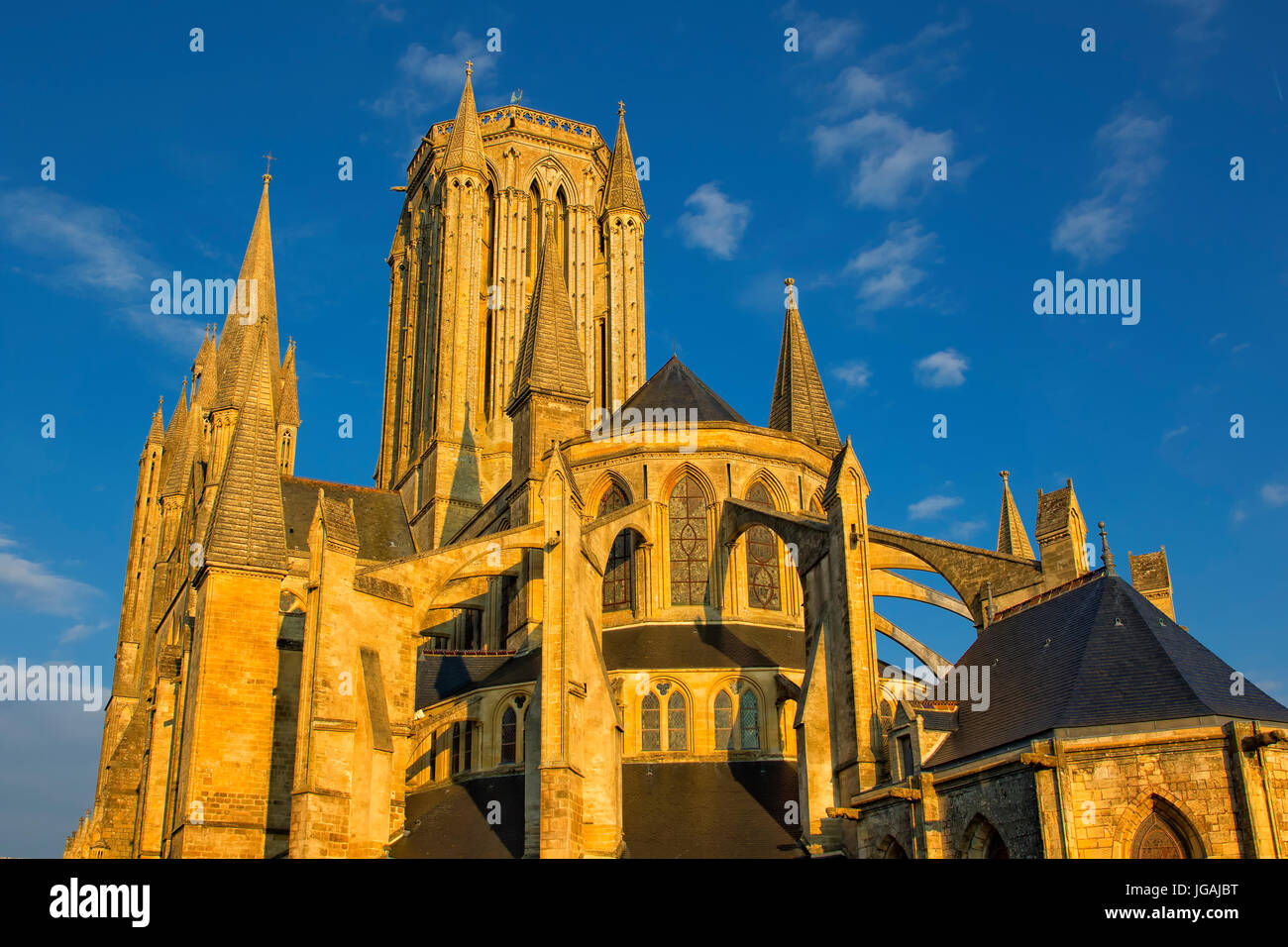 Coutances cathedral normandy france exterior hi-res stock photography ...
