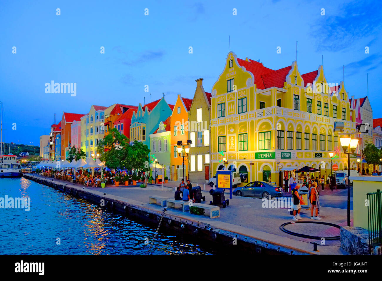 Handelskade Merchant Houses Willemstad Curaçao Dutch Caribbean Island ...