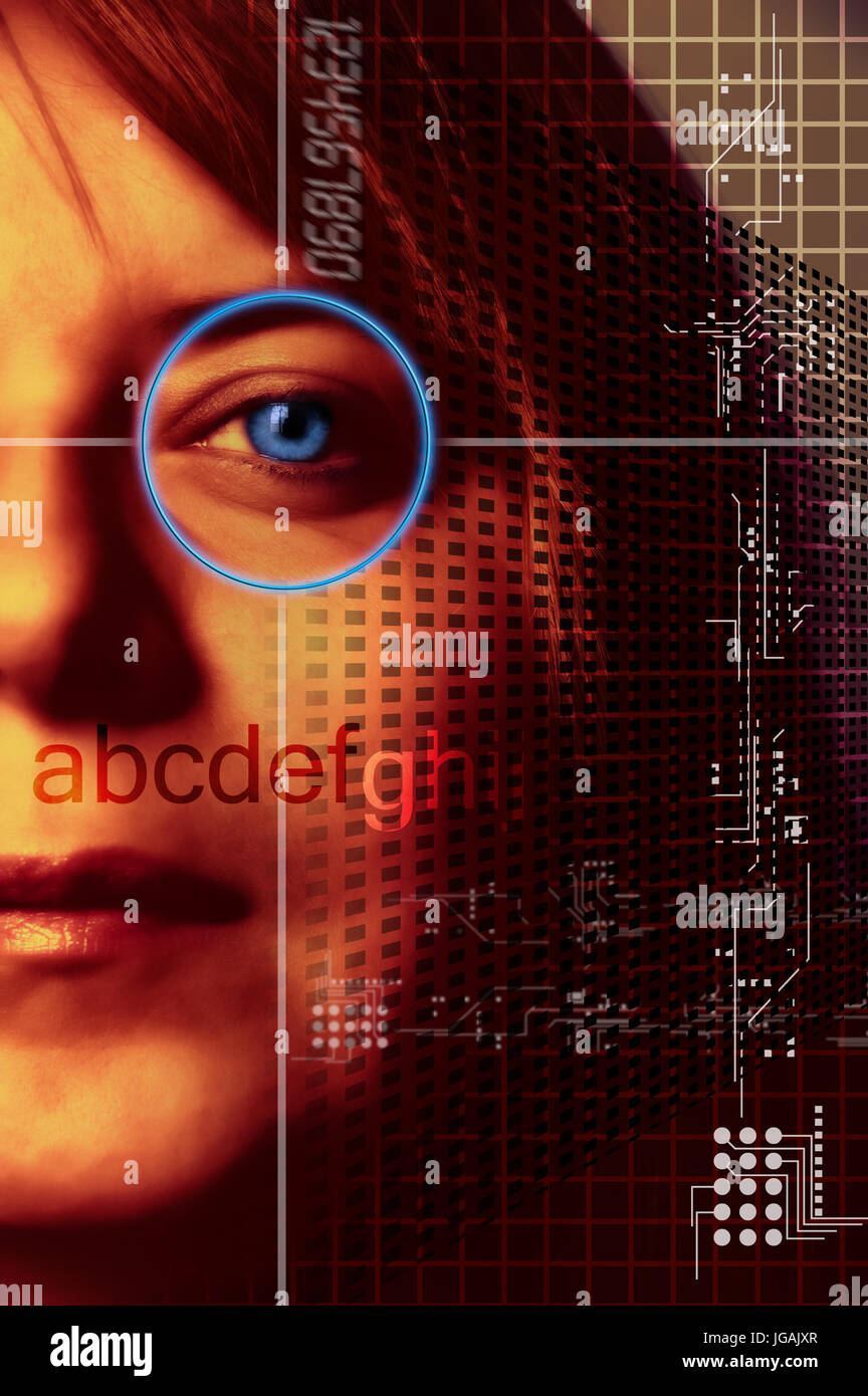 Face id futuristic biometric facial hi-res stock photography and images ...