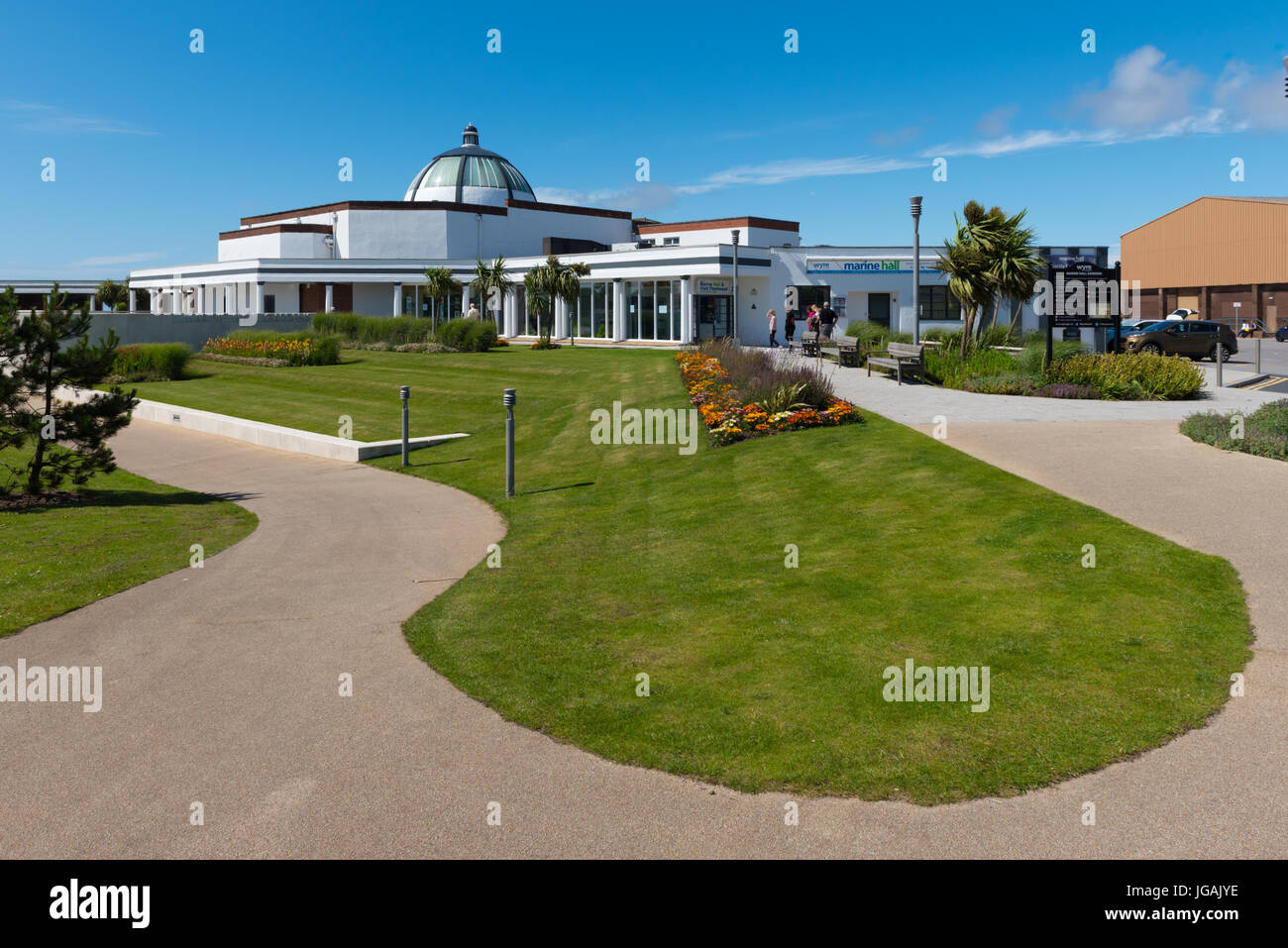 The Marine Hall on the Esplanade at Fleetwood Stock Photo - Alamy