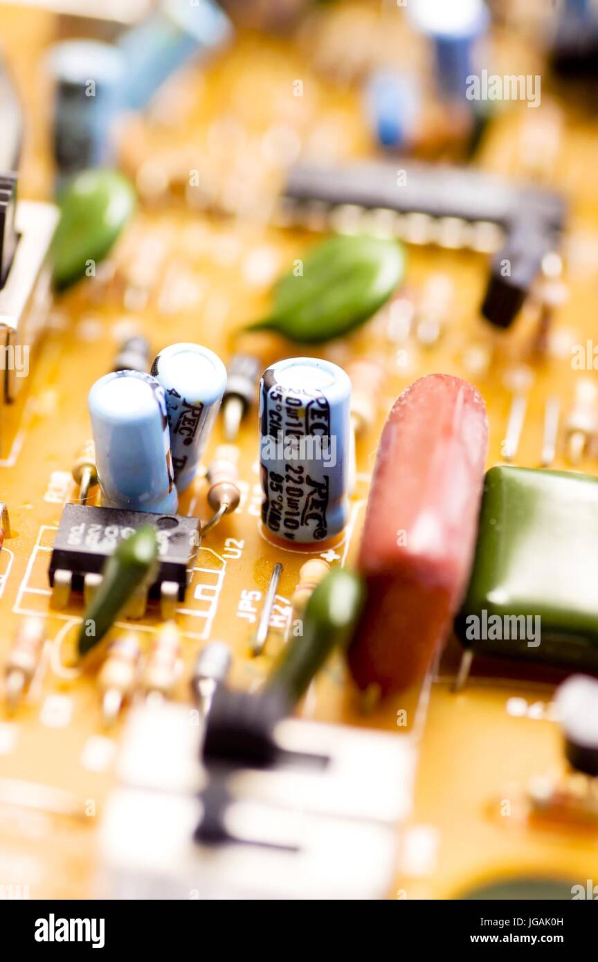 close up detail of a computer circuit board Stock Photo - Alamy