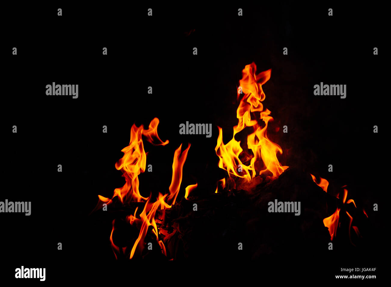 Beautifully colored fire burning with big flames Stock Photo - Alamy