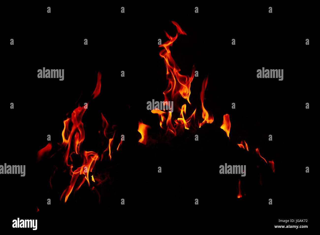 Beautifully colored fire burning with big flames Stock Photo - Alamy