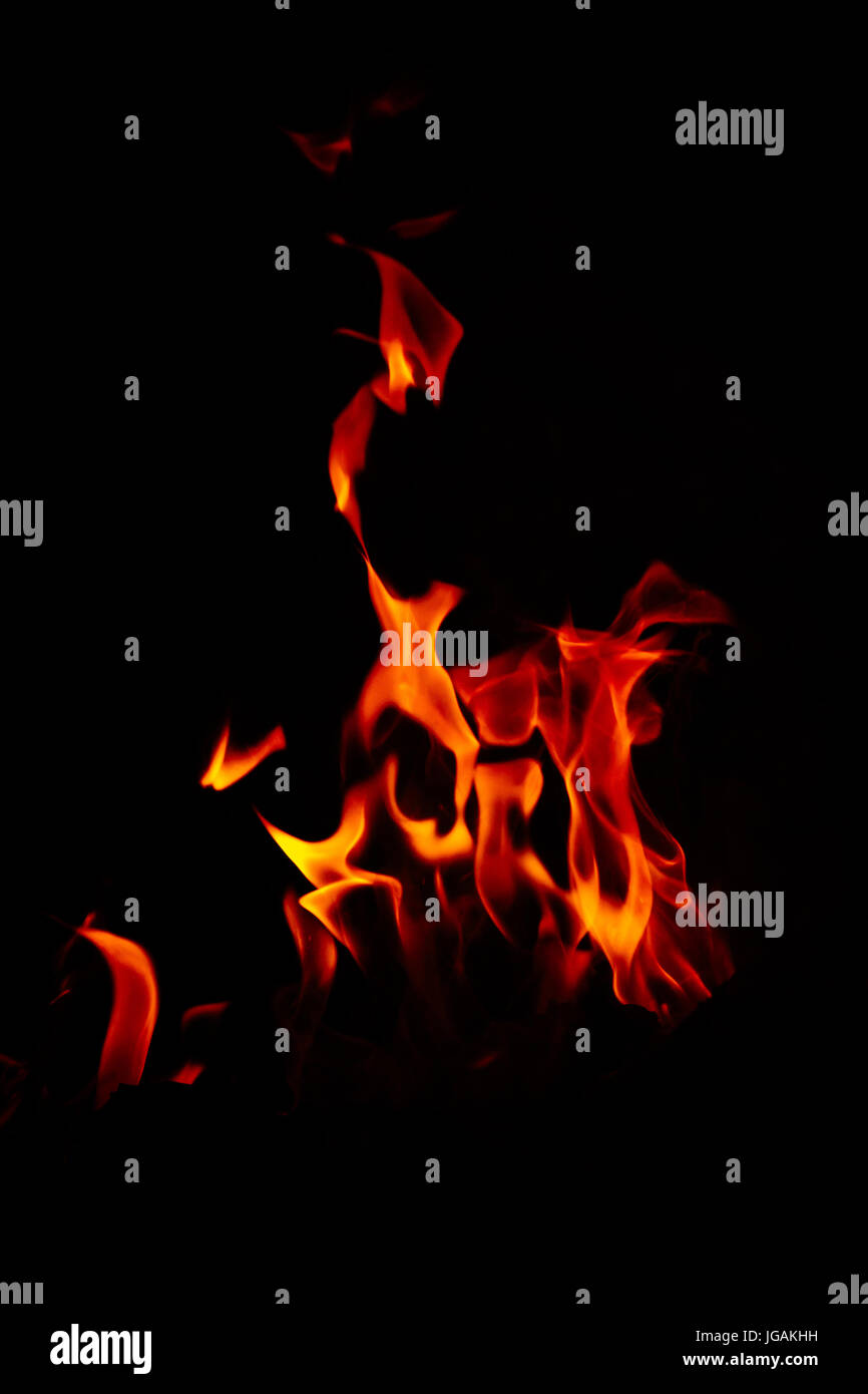 Beautifully colored fire burning with big flames Stock Photo - Alamy