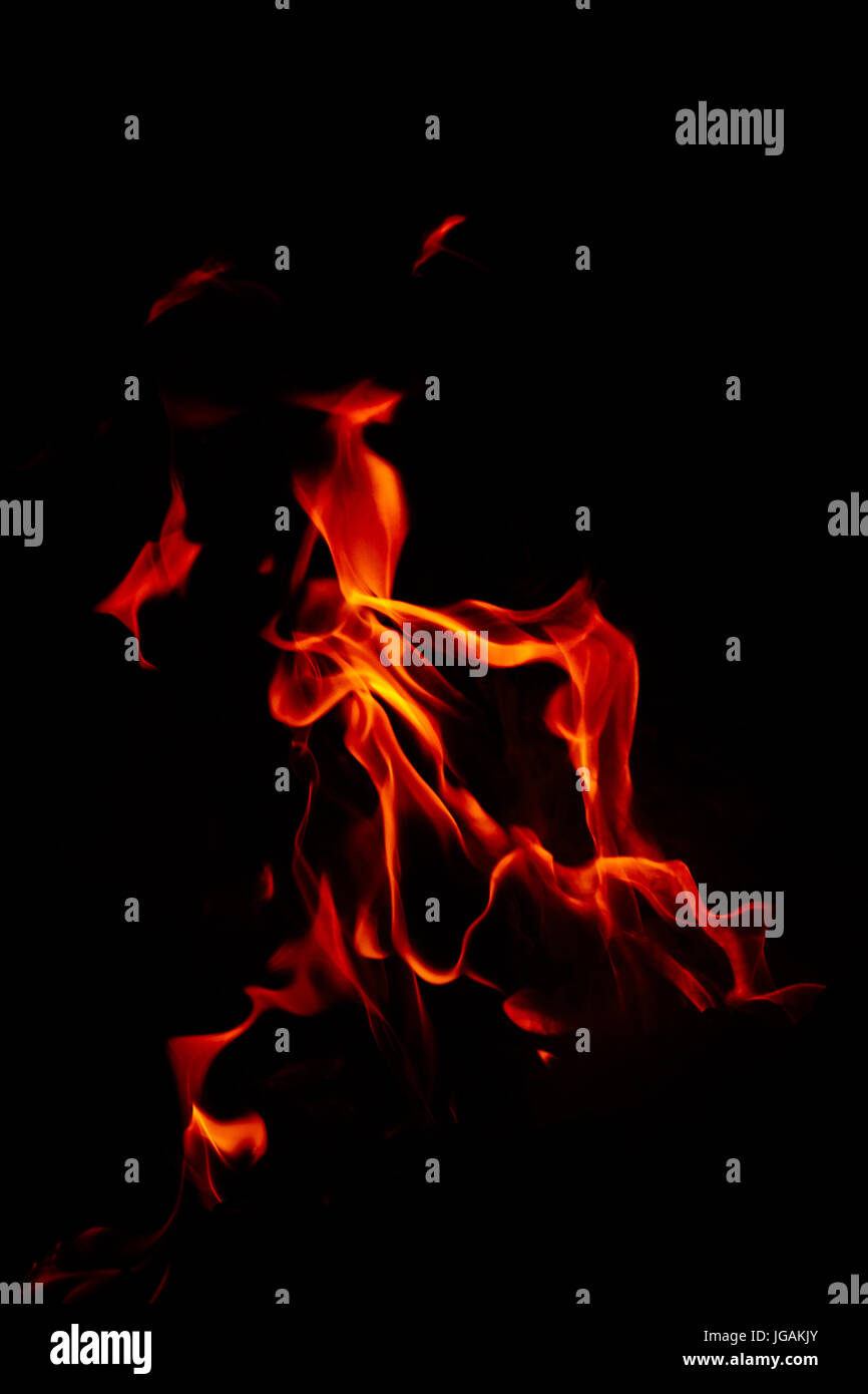 Beautifully colored fire burning with big flames Stock Photo - Alamy