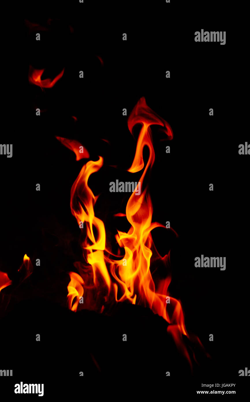 Beautifully colored fire burning with big flames Stock Photo - Alamy