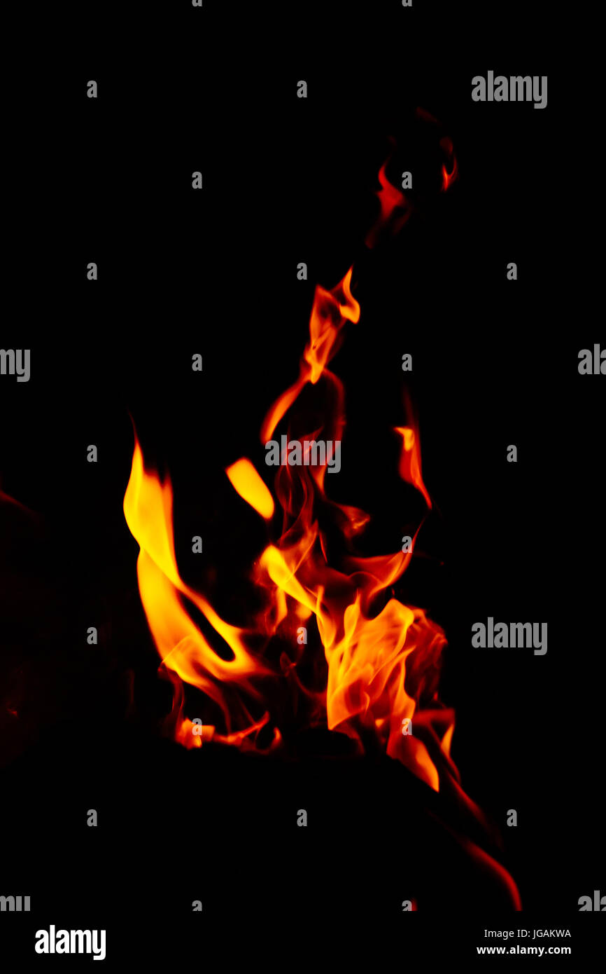 Beautifully colored fire burning with big flames Stock Photo - Alamy