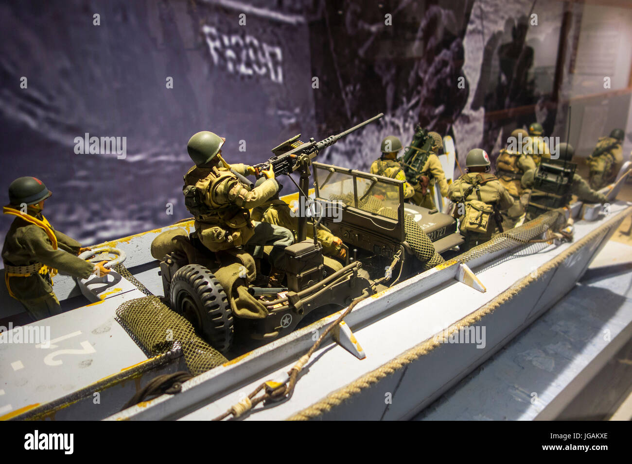 Scale model landing craft at the Memorial World War II Museum at ...