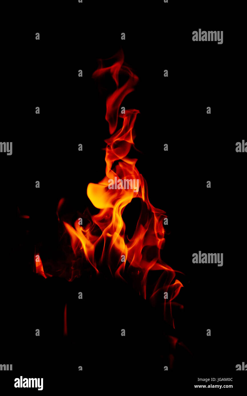 Beautifully colored fire burning with big flames Stock Photo - Alamy