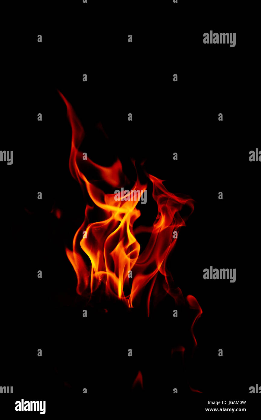 Beautifully colored fire burning with big flames Stock Photo - Alamy