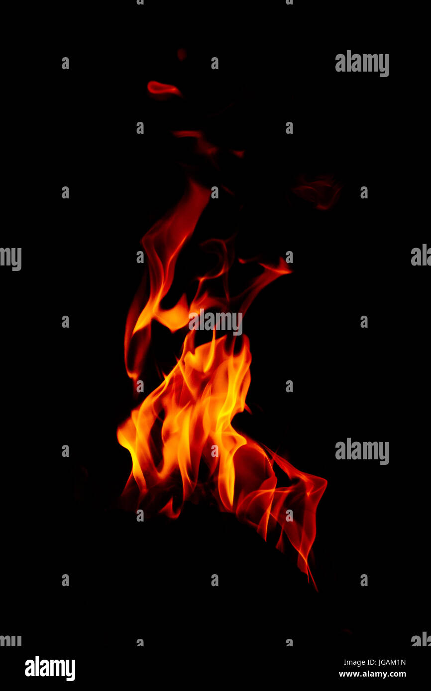 Beautifully colored fire burning with big flames Stock Photo - Alamy